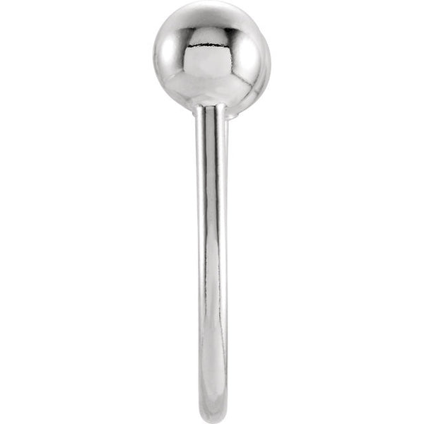 Sterling Silver "U" Shaped Ball Key Ring - Mrs. Jones & Company